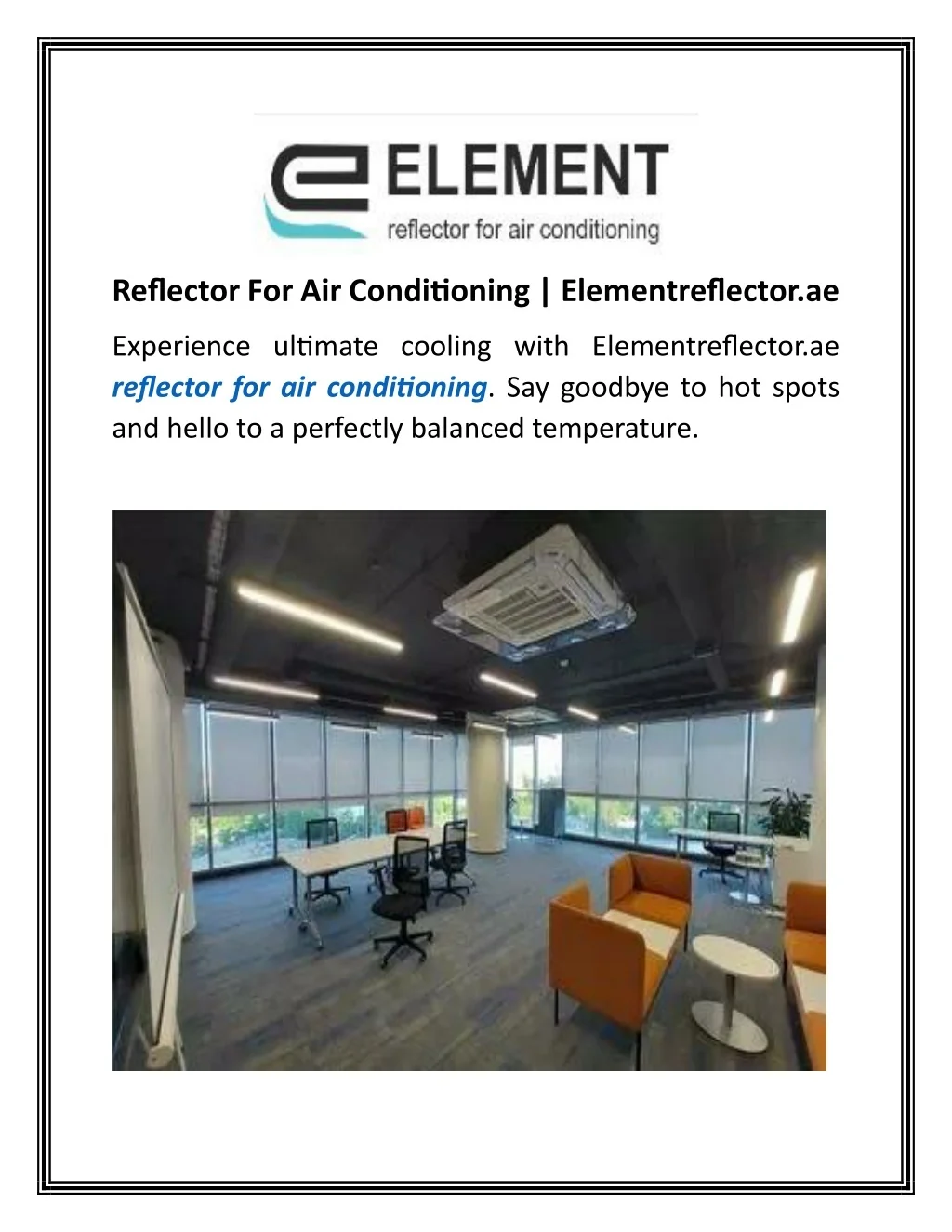PPT - Reflector For Air Conditioning Elementreflector.ae PowerPoint ...