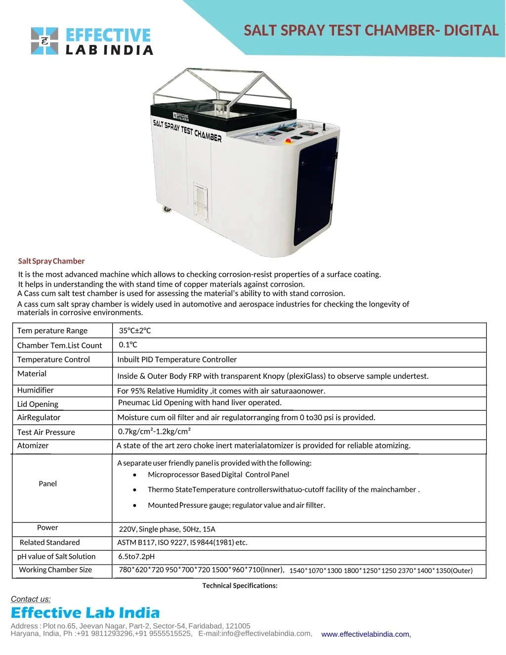 PPT - Digital Salt Spray Test Chamber with saturator pdf PowerPoint ...