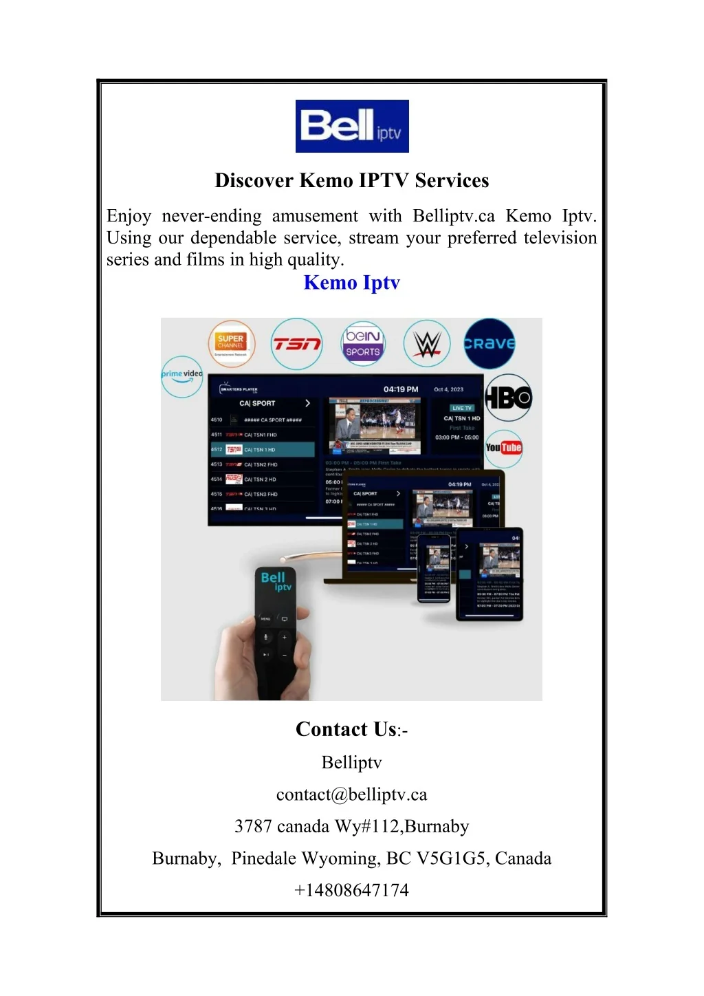 PPT - Discover Kemo IPTV Services PowerPoint Presentation, free ...