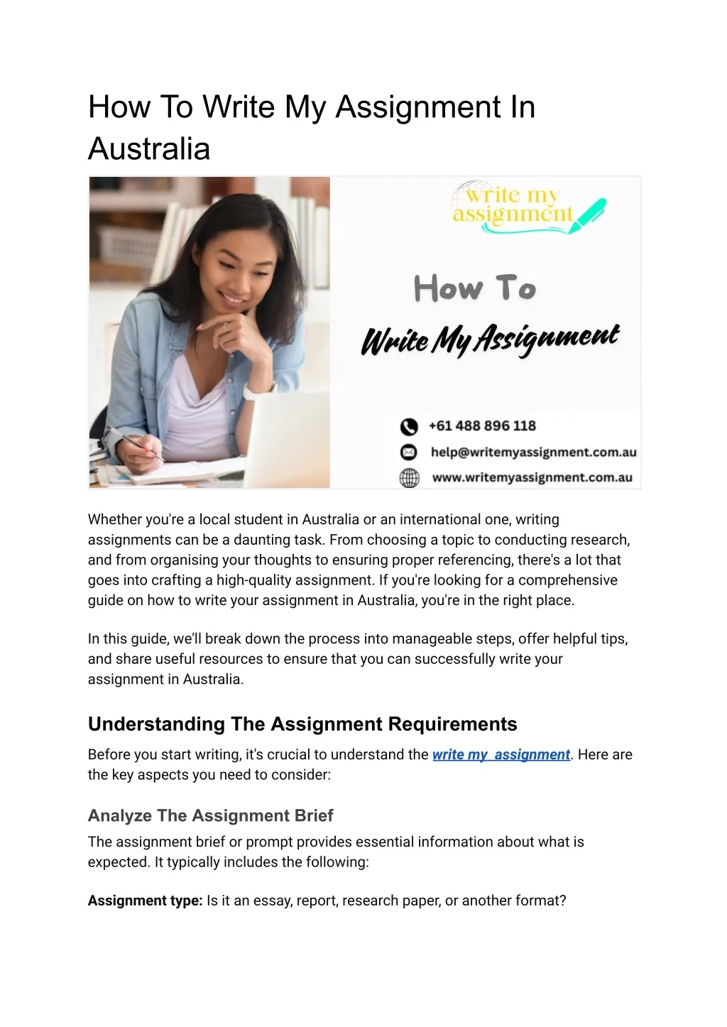 PPT - How To Write My Assignment In Australia PowerPoint Presentation ...