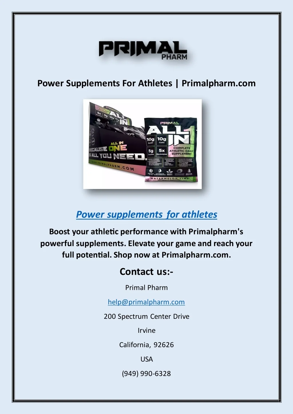 PPT - Power Supplements For Athletes PowerPoint Presentation, free ...