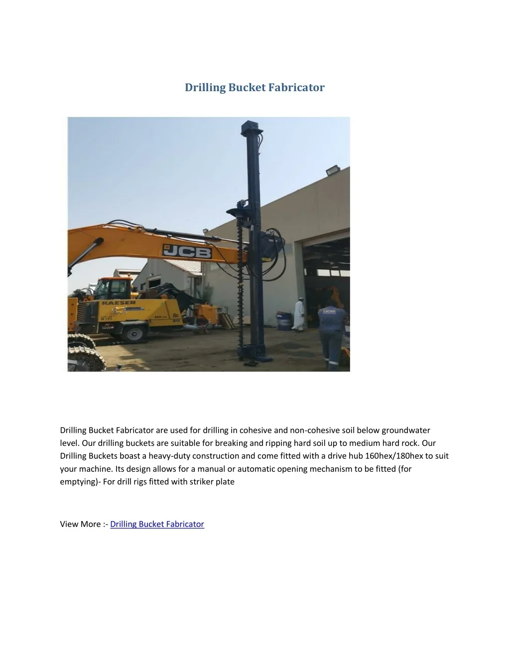 PPT - Drilling Bucket Fabricator PowerPoint Presentation, free download ...