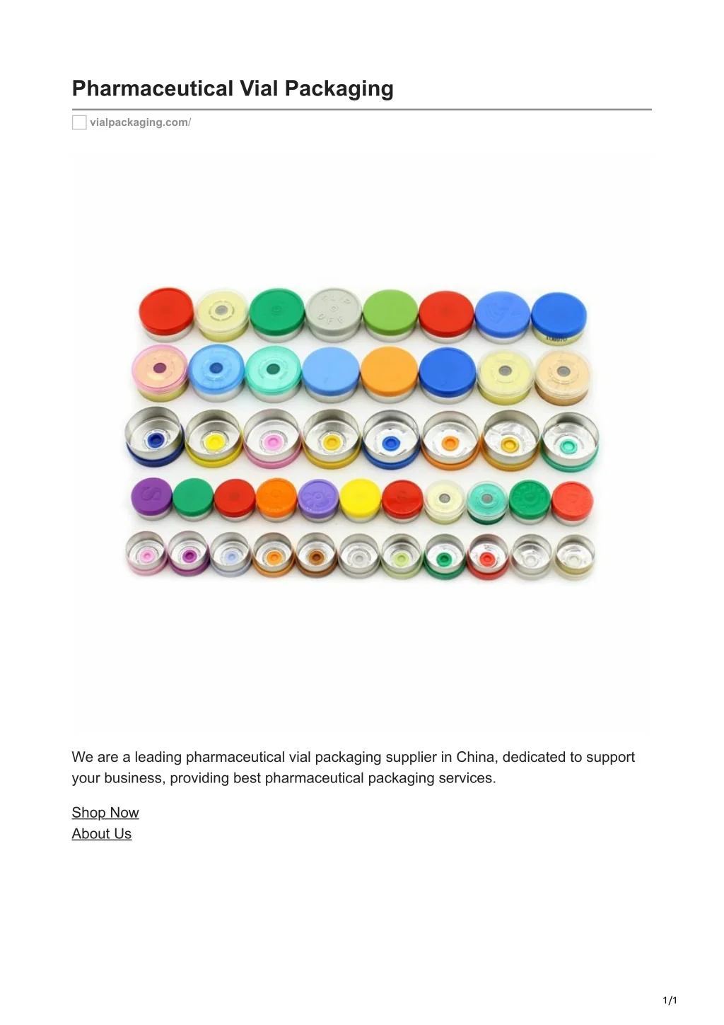 PPT - vialpackaging.com-Pharmaceutical Vial Packaging PowerPoint ...
