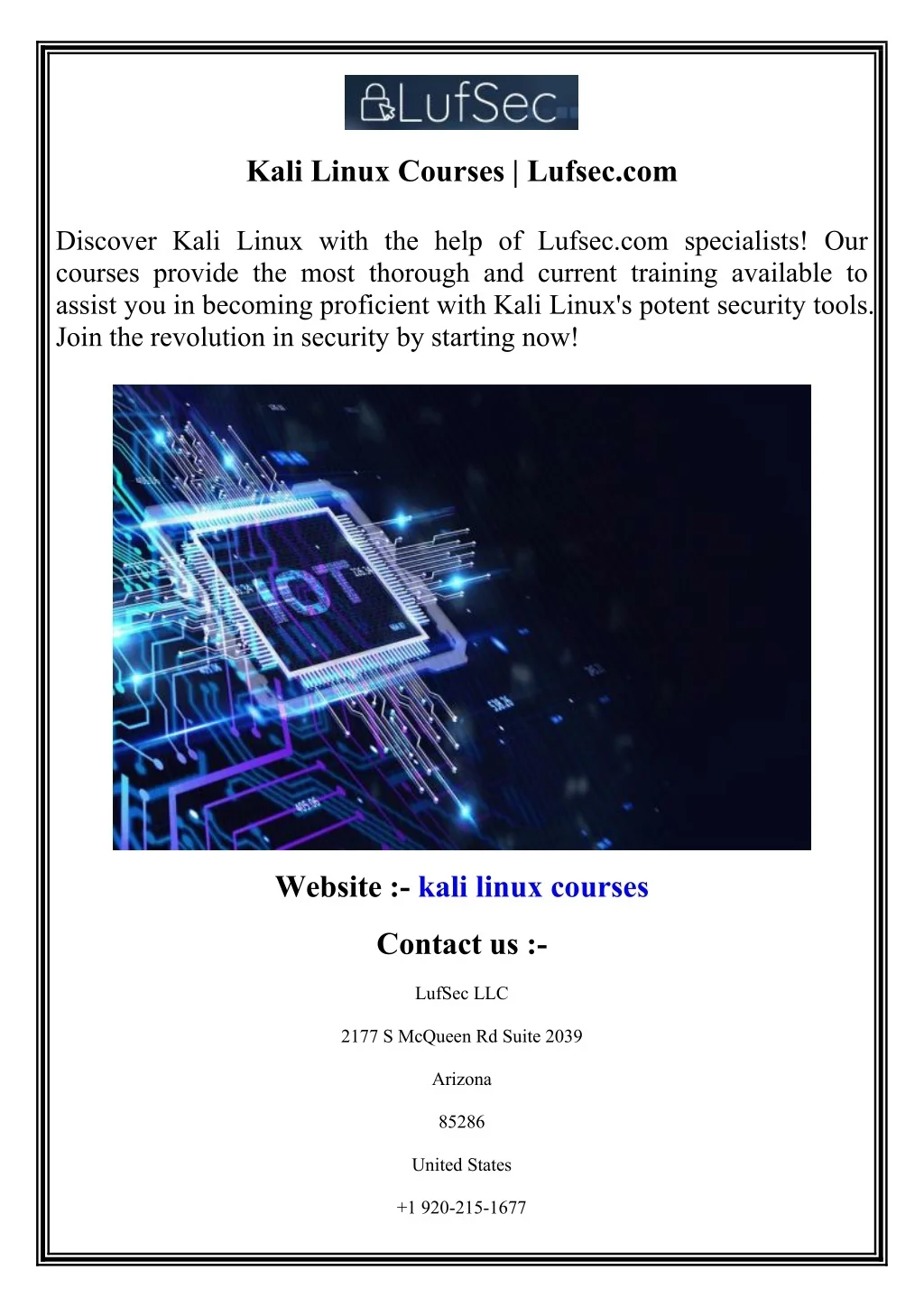 PPT - Kali Linux Courses Lufsec.com PowerPoint Presentation, free download - ID:13167732
