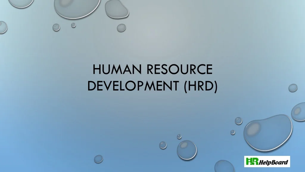PPT - Human Resource Development PowerPoint Presentation, free download ...