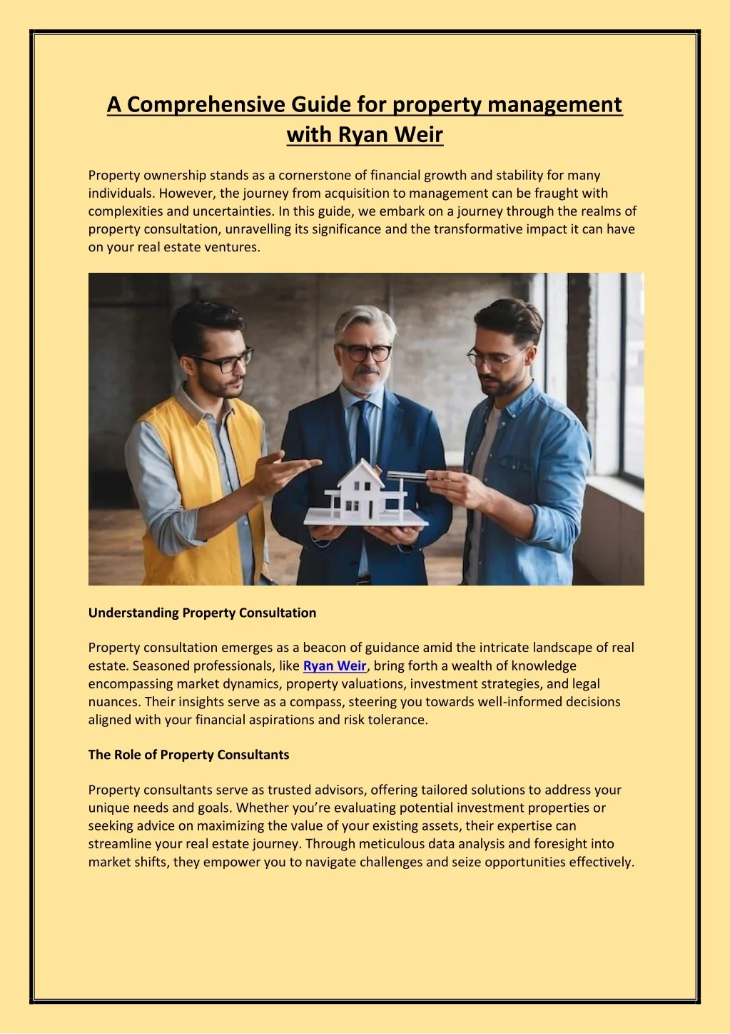 PPT - A Comprehensive Guide for property management with Ryan Weir ...