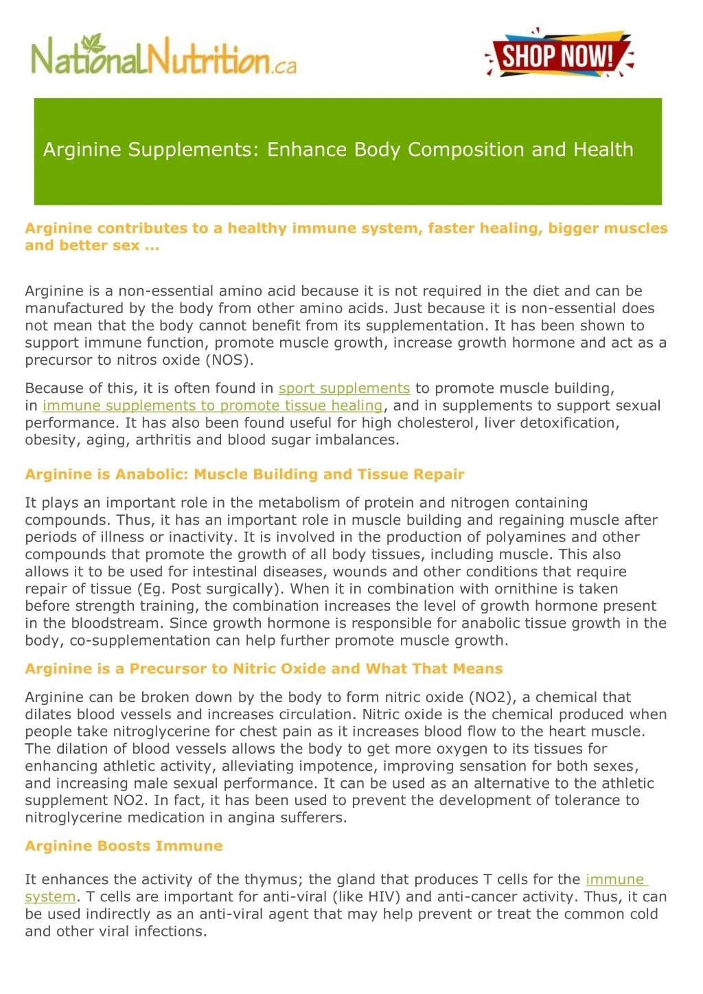 PPT - Arginine Supplements Enhance Body Composition and Health PowerPoint Presentation - ID:13171264