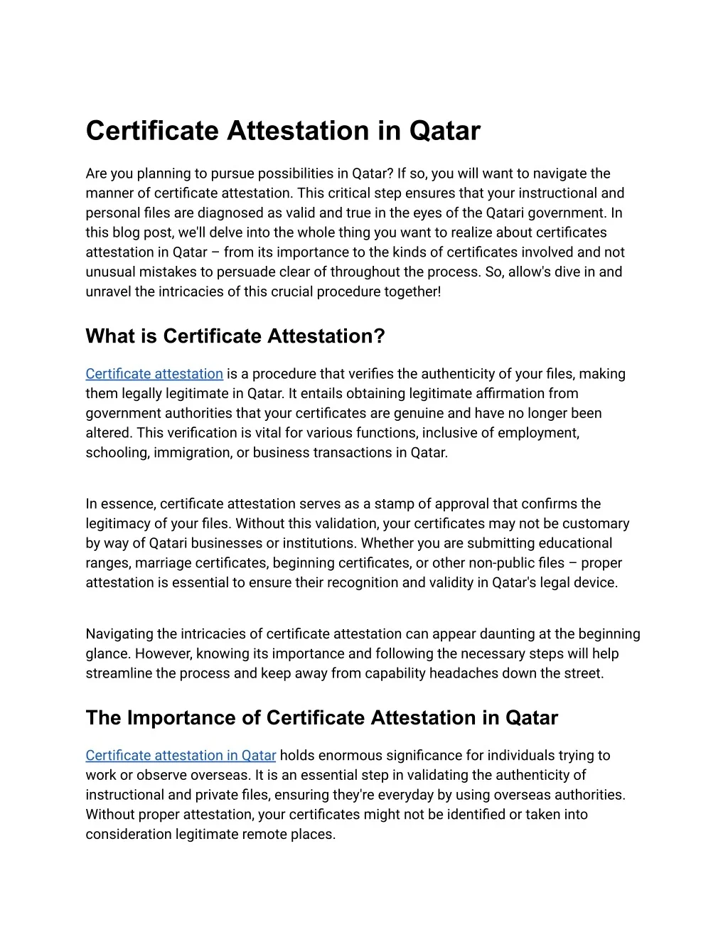 PPT - Certificate Attestation in Qatar - Copy PowerPoint Presentation ...