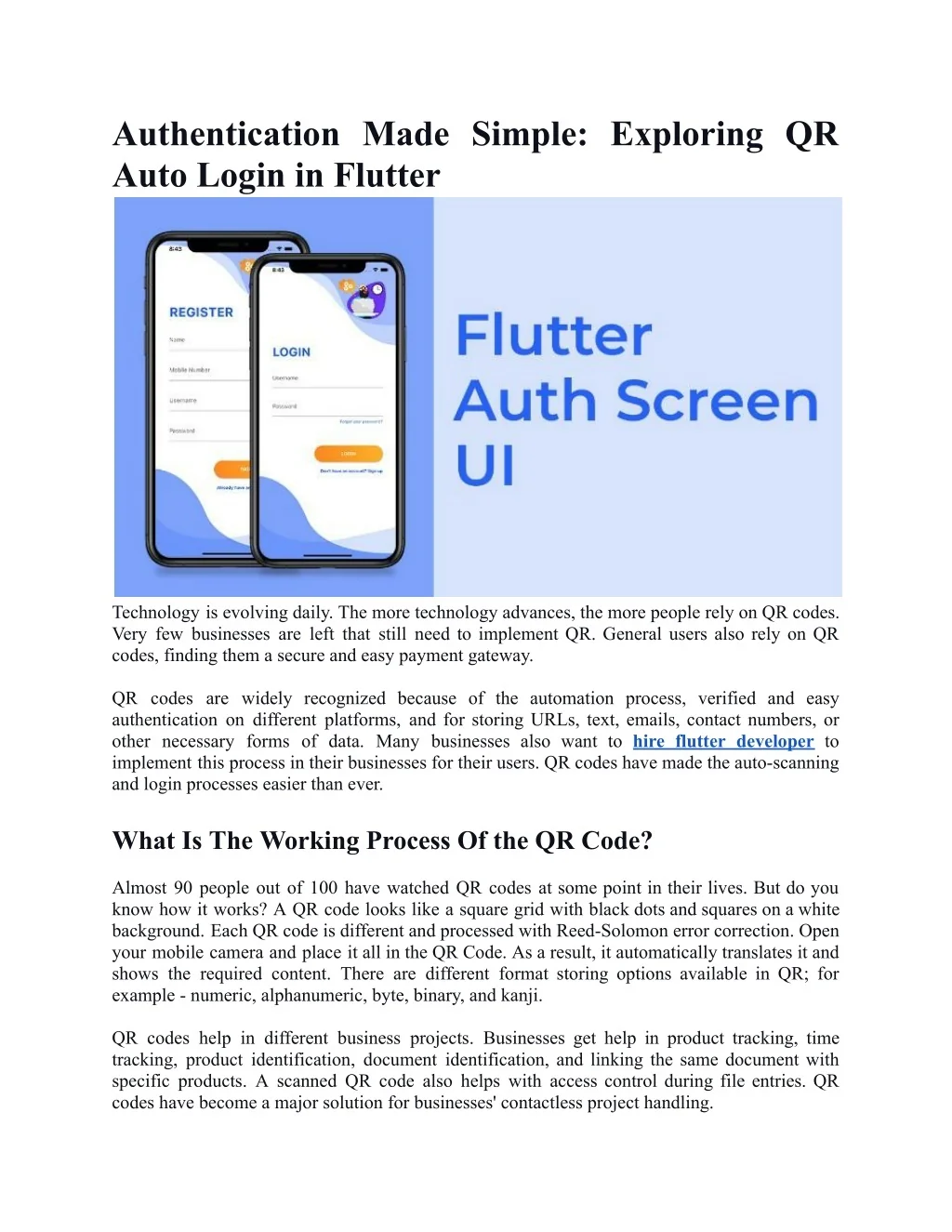 PPT - Authentication Made Simple | Exploring QR Auto Login in Flutter ...