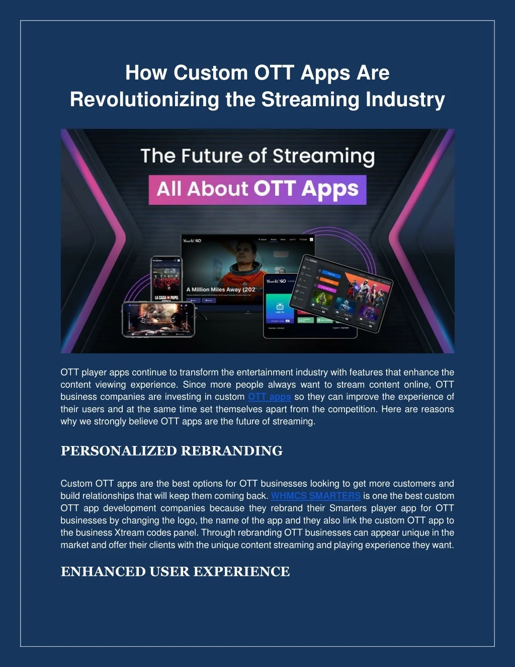 PPT - How Custom OTT Apps are Revolutionizing the Streaming Industry ...
