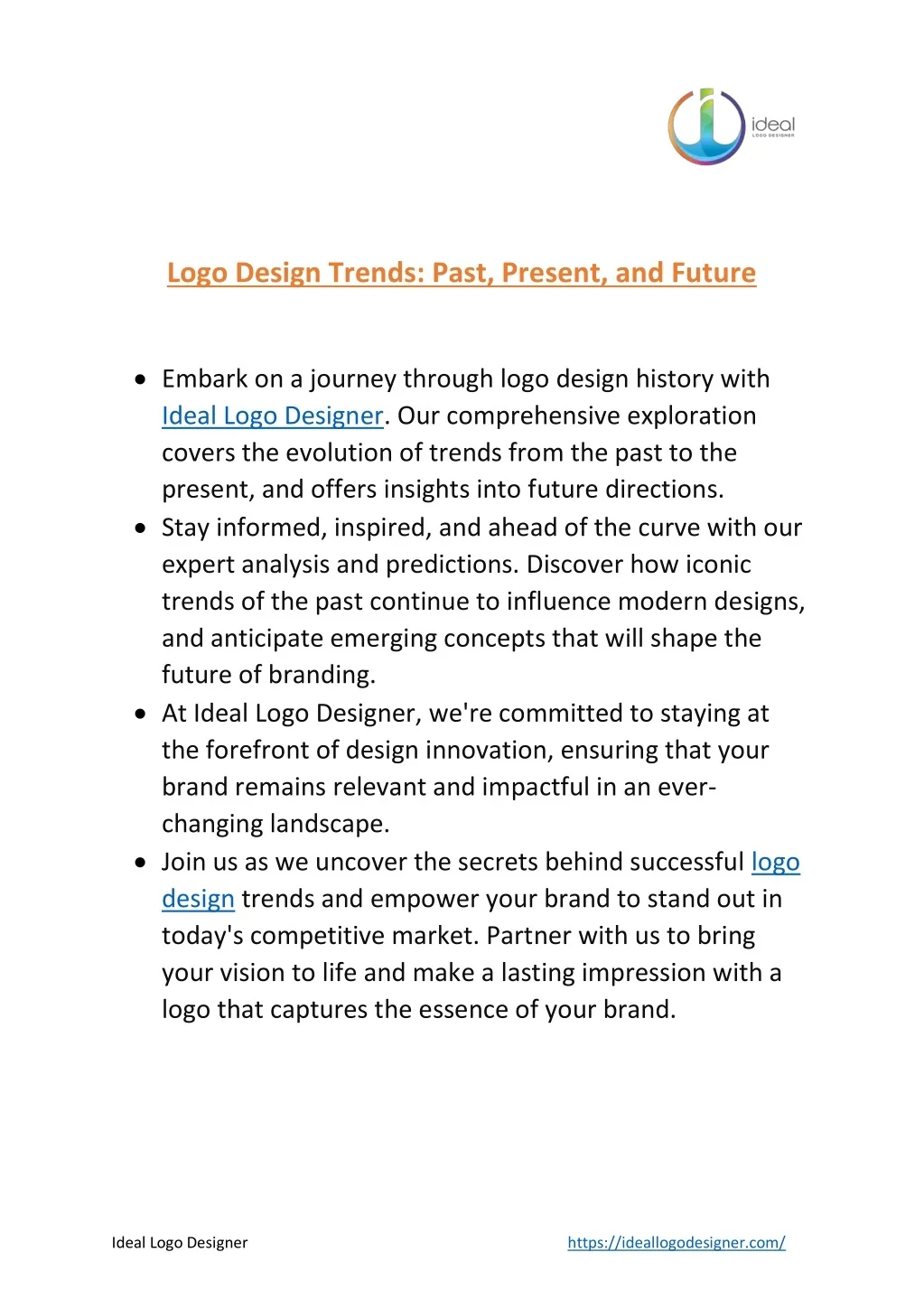 PPT - Evolution of Logo Design Trends: Past, Present and Future ...