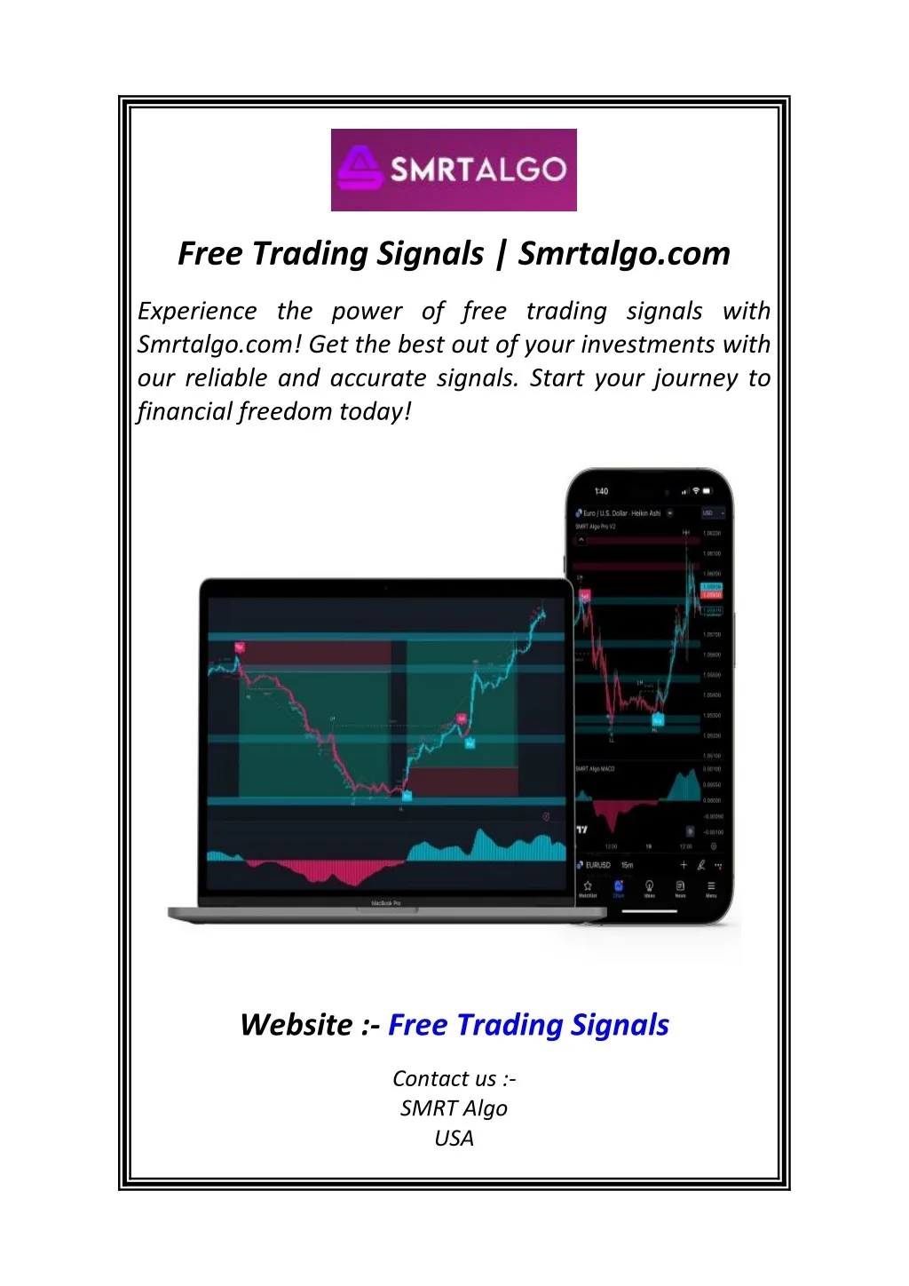 PPT - Free Trading Signals Smrtalgo.com PowerPoint Presentation, free download - ID:13173506