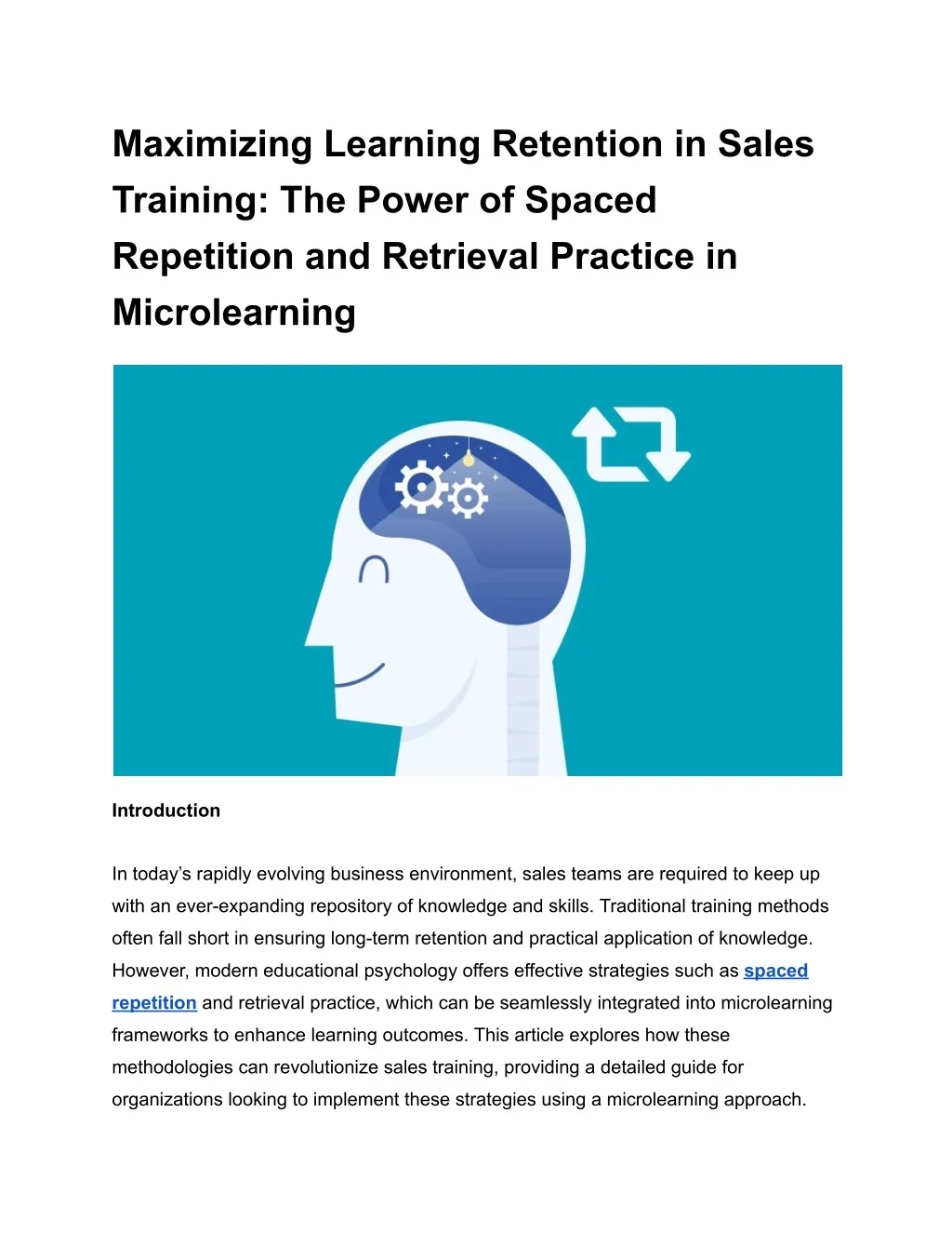 PPT - Maximizing Learning Retention in Sales Training_ The Power of ...