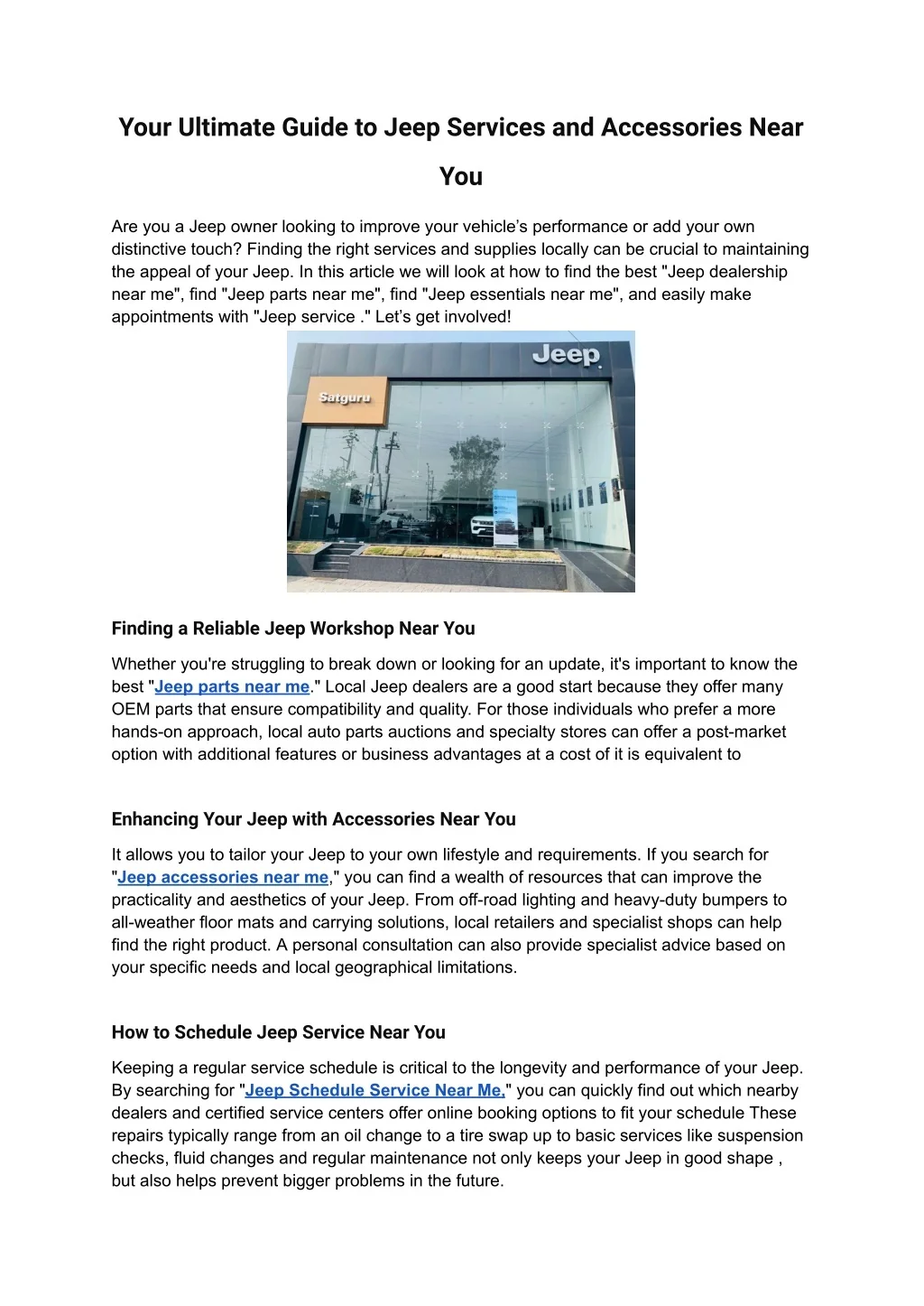 PPT - Your Ultimate Guide to Jeep Services and Accessories Near You ...