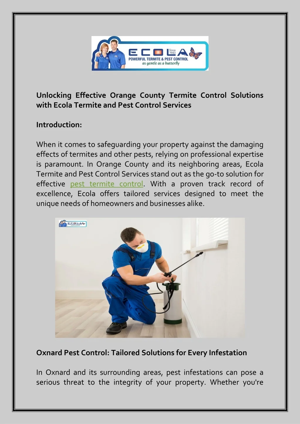 PPT - Unlocking Effective Orange County Termite Control Solutions with ...