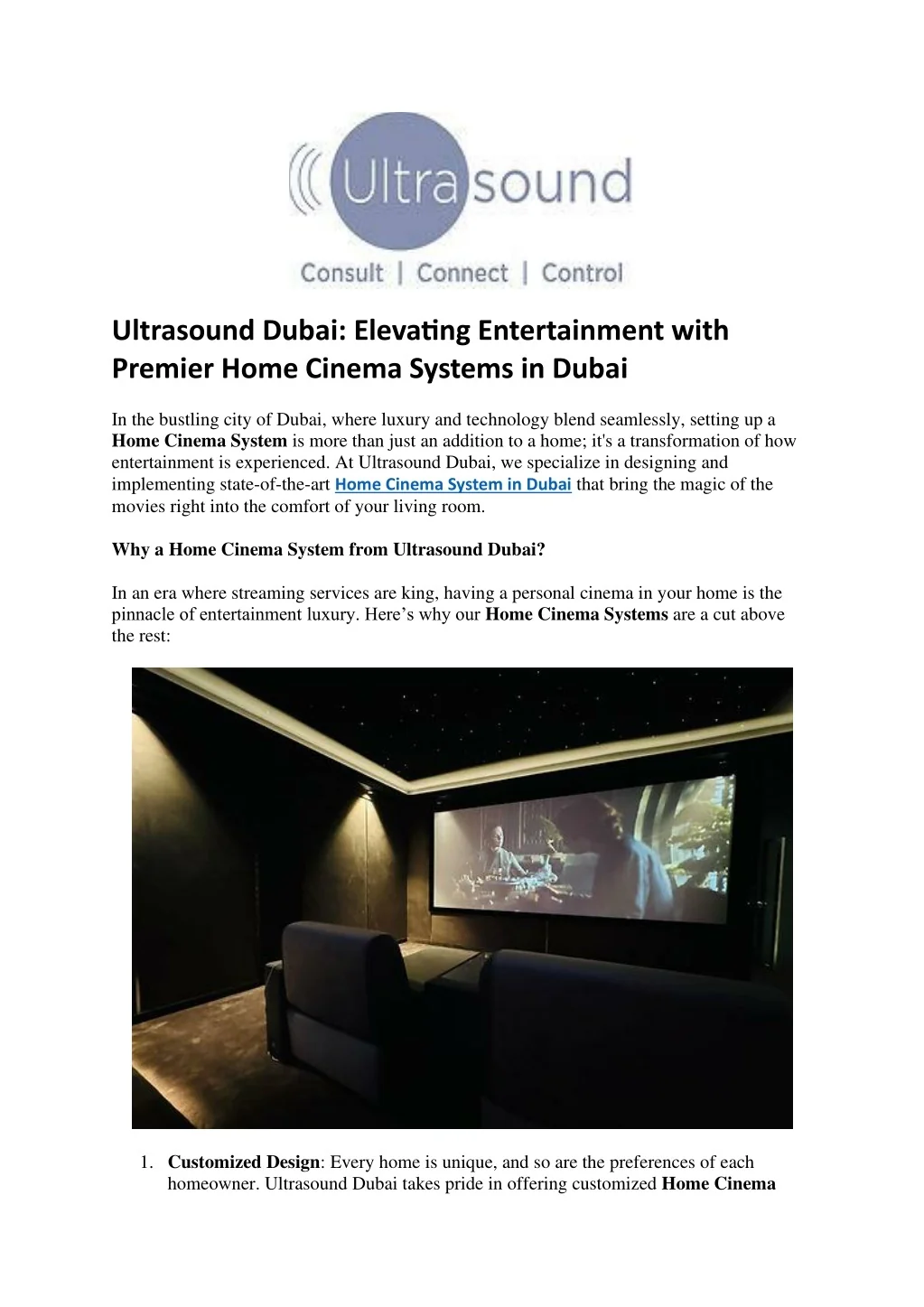 PPT - Ultrasound Dubai Elevating Entertainment with Premier Home Cinema ...