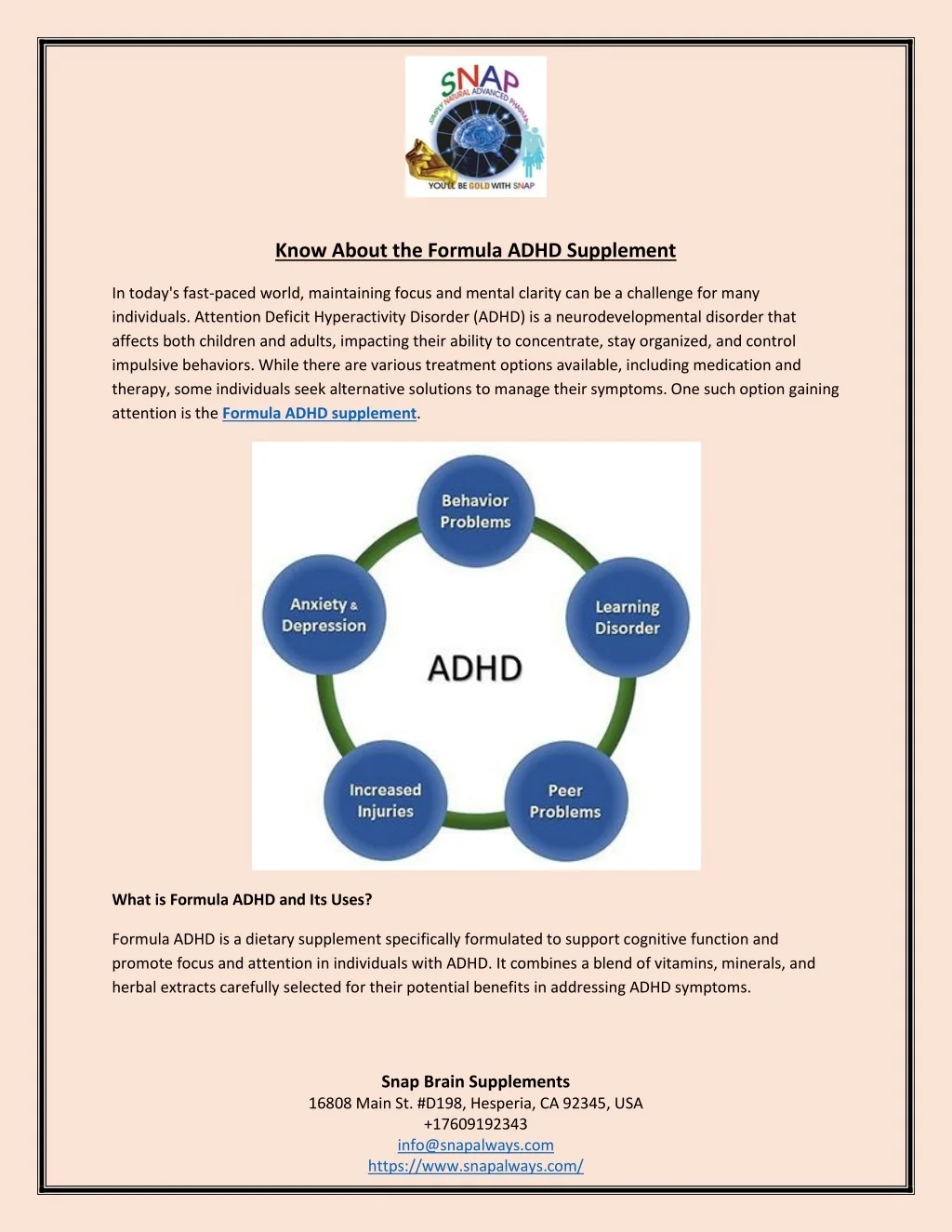 PPT - Know About the Formula ADHD Supplement PowerPoint Presentation ...