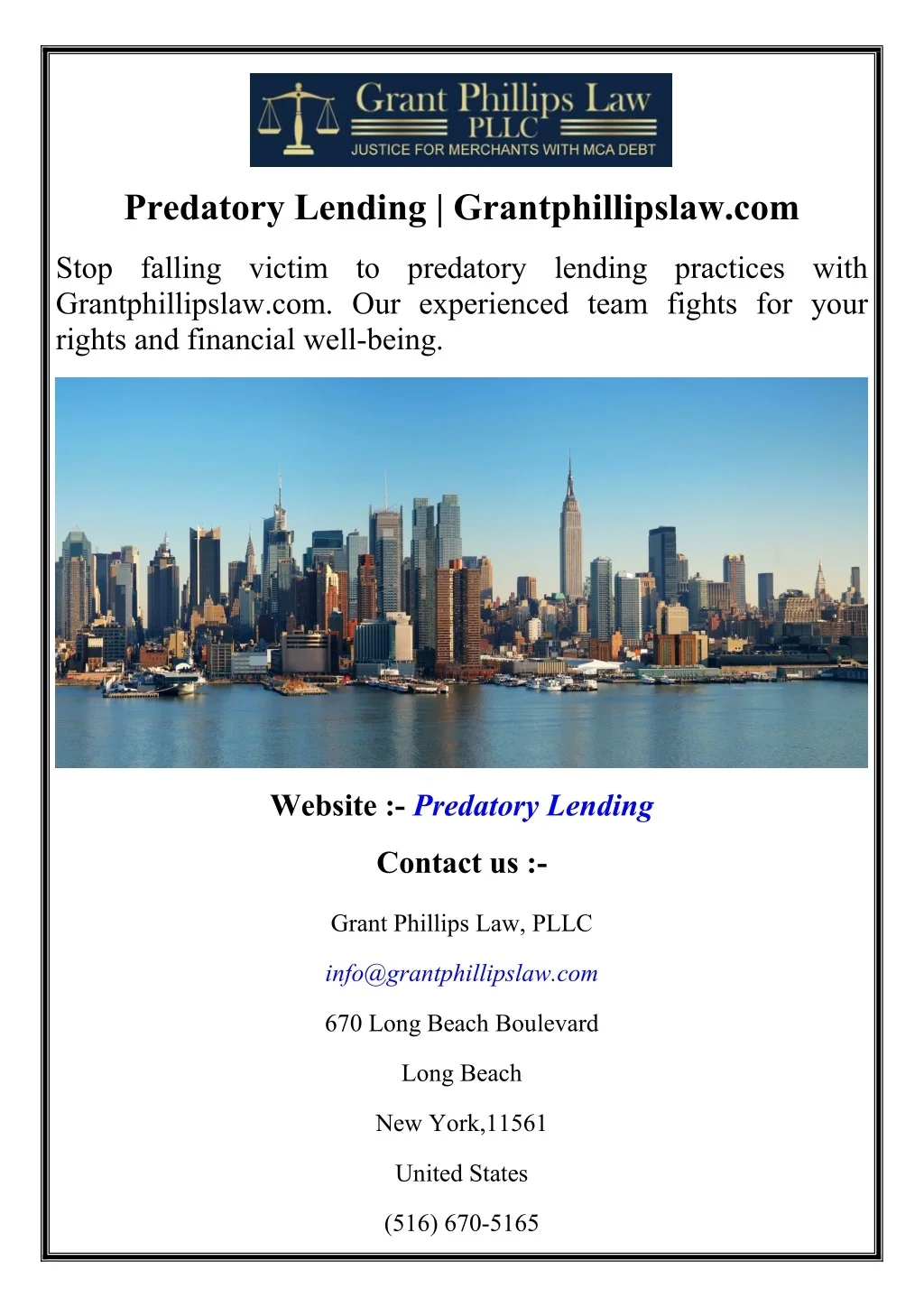 PPT - Predatory Lending Grantphillipslaw.com PowerPoint Presentation ...