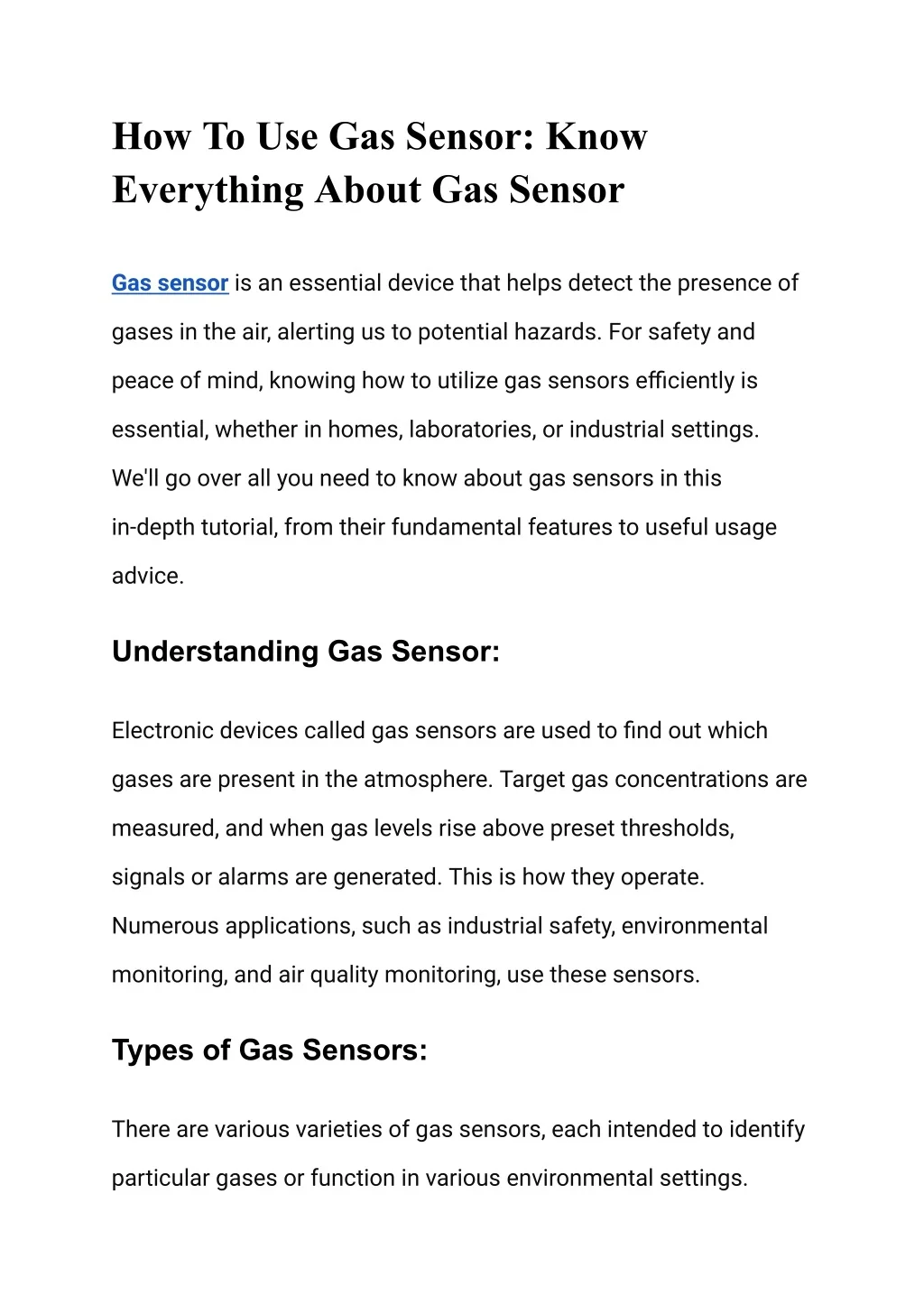 PPT - How To Use Gas Sensor: Know Everything About Gas Sensor ...