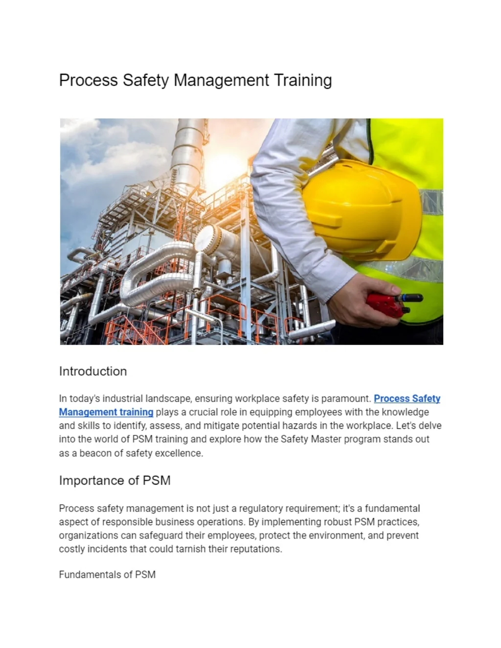 PPT - Process Safety Management Training PowerPoint Presentation, free ...