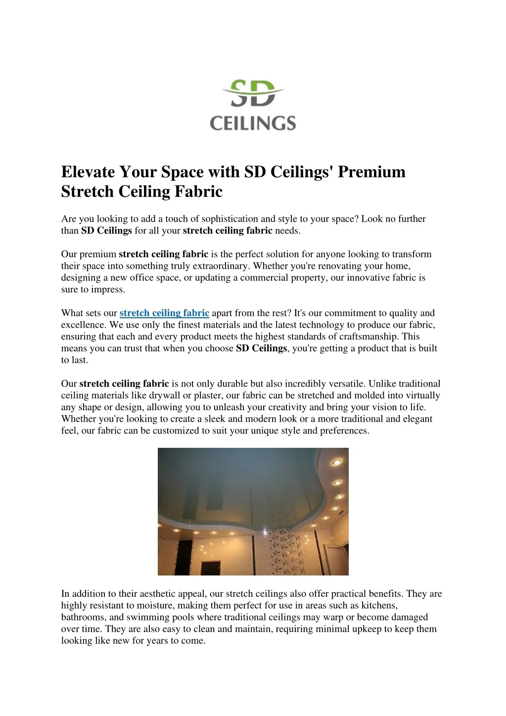 PPT - Elevate Your Space with SD Ceilings' Premium Stretch Ceiling ...
