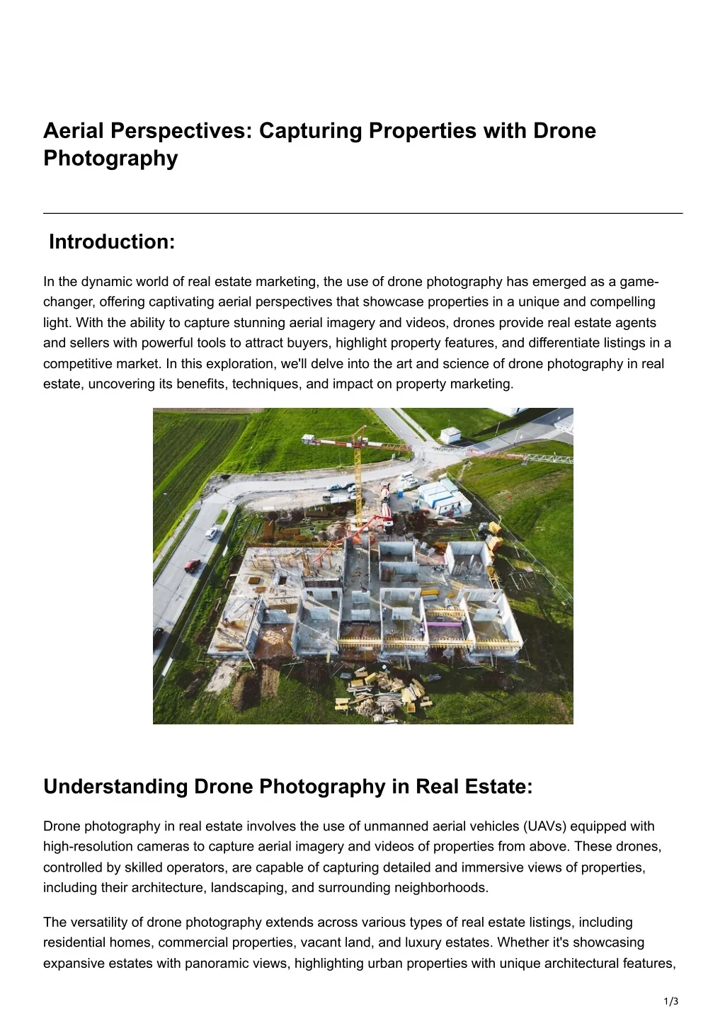 PPT - Aerial Perspectives Capturing Properties with Drone Photography ...