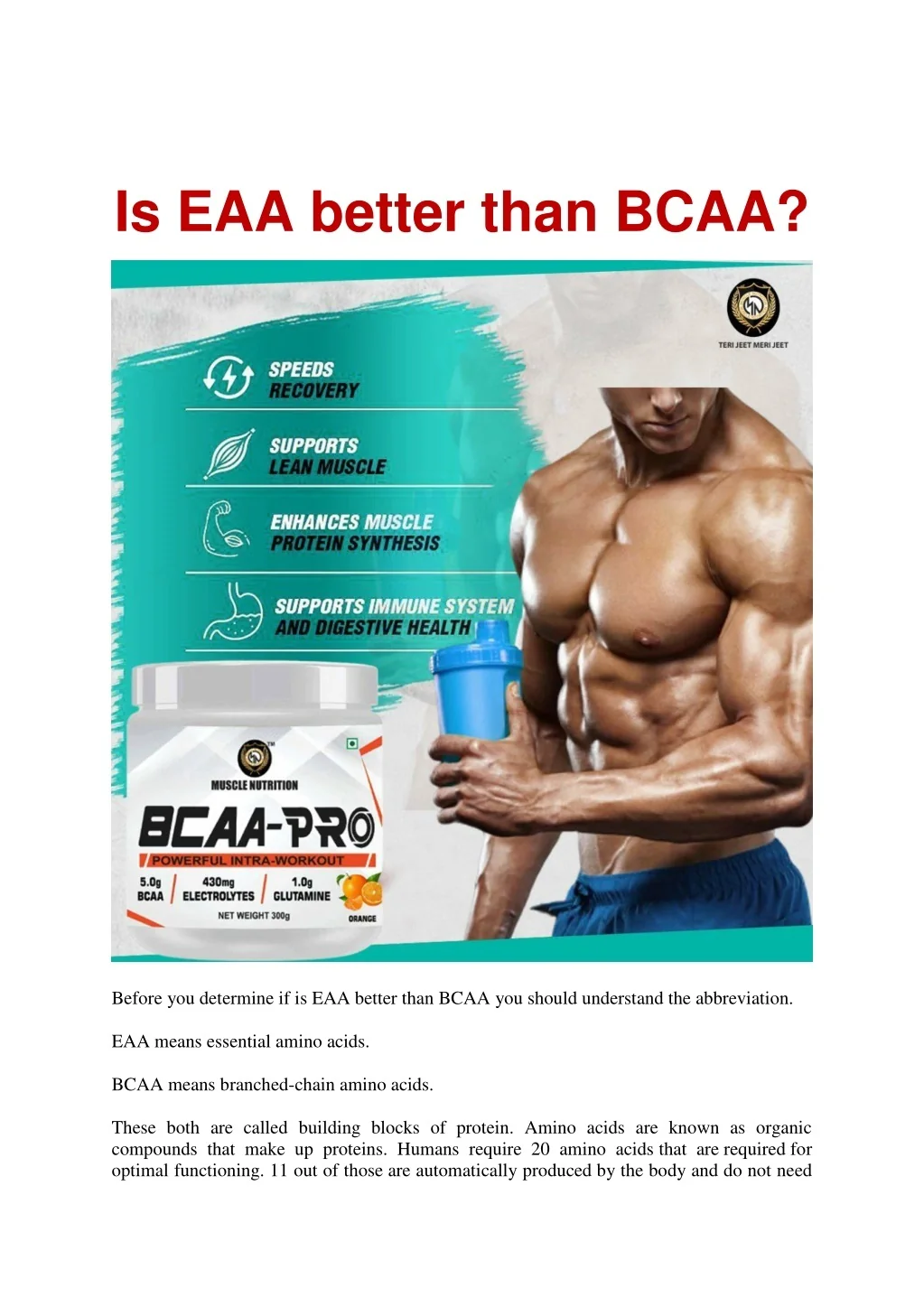 PPT - Is EAA better than BCAA PowerPoint Presentation, free download ...