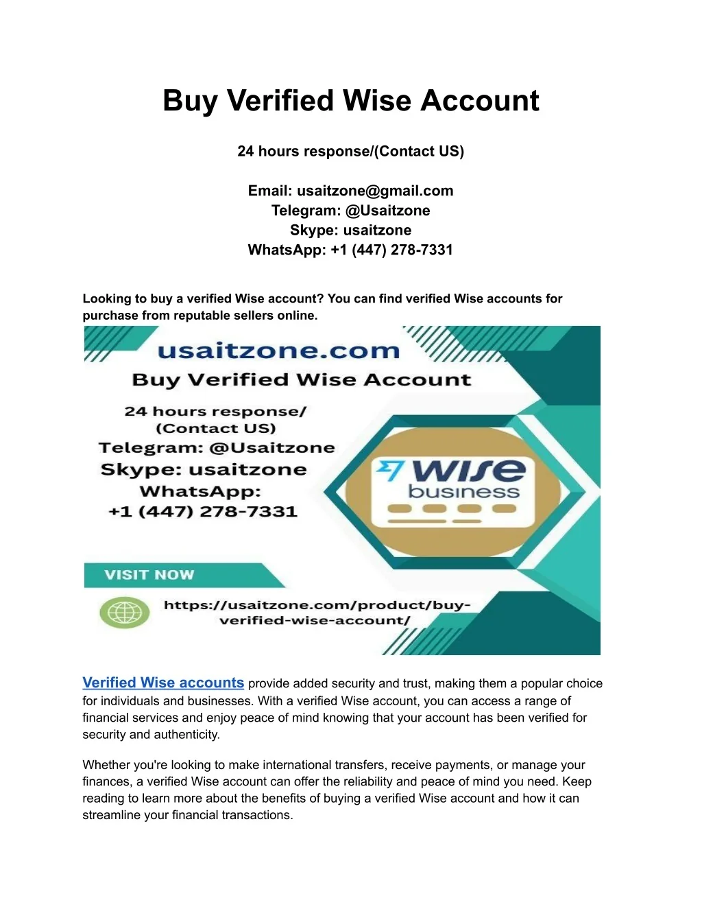 PPT - Buy Verified Wise Account PowerPoint Presentation, free download ...