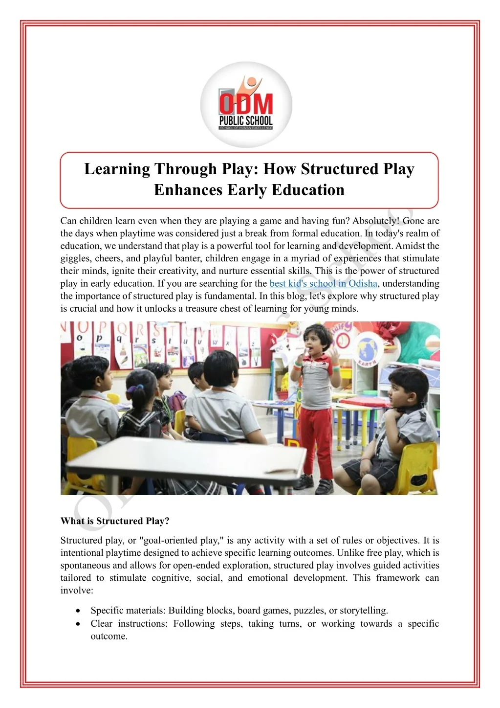 PPT - Learning Through Play: How Structured Play Enhances Early ...