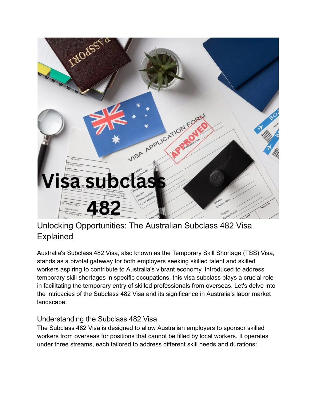 PPT - Unlocking Opportunities: The Australian Subclass 482 Visa ...
