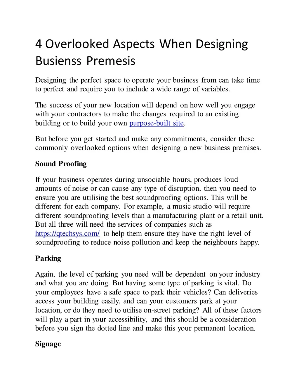 PPT - 4 Overlooked Aspects When Designing Busienss Premesis PowerPoint ...