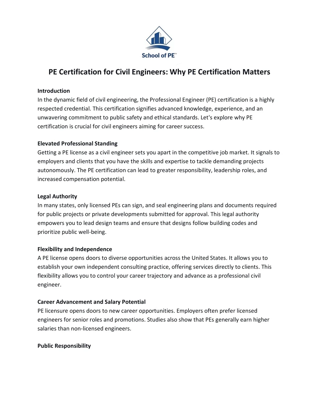PPT - PE Certification for Civil Engineers Why PE Certification Matters PowerPoint Presentation ...