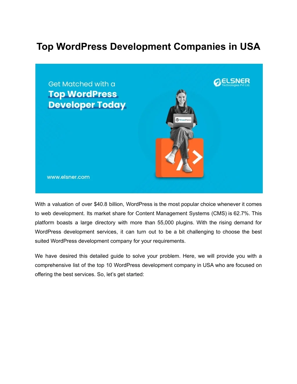 PPT - Top WordPress Development Companies in USA PowerPoint ...