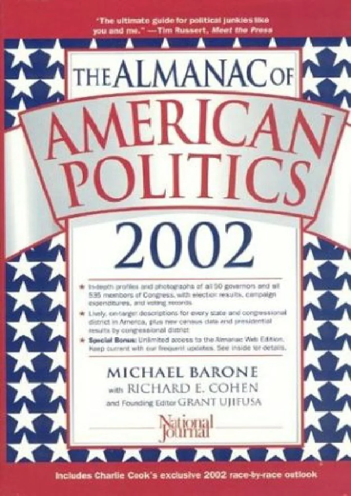 PPT - [PDF⚡READ ONLINE] The Almanac of American Politics 2002 ...