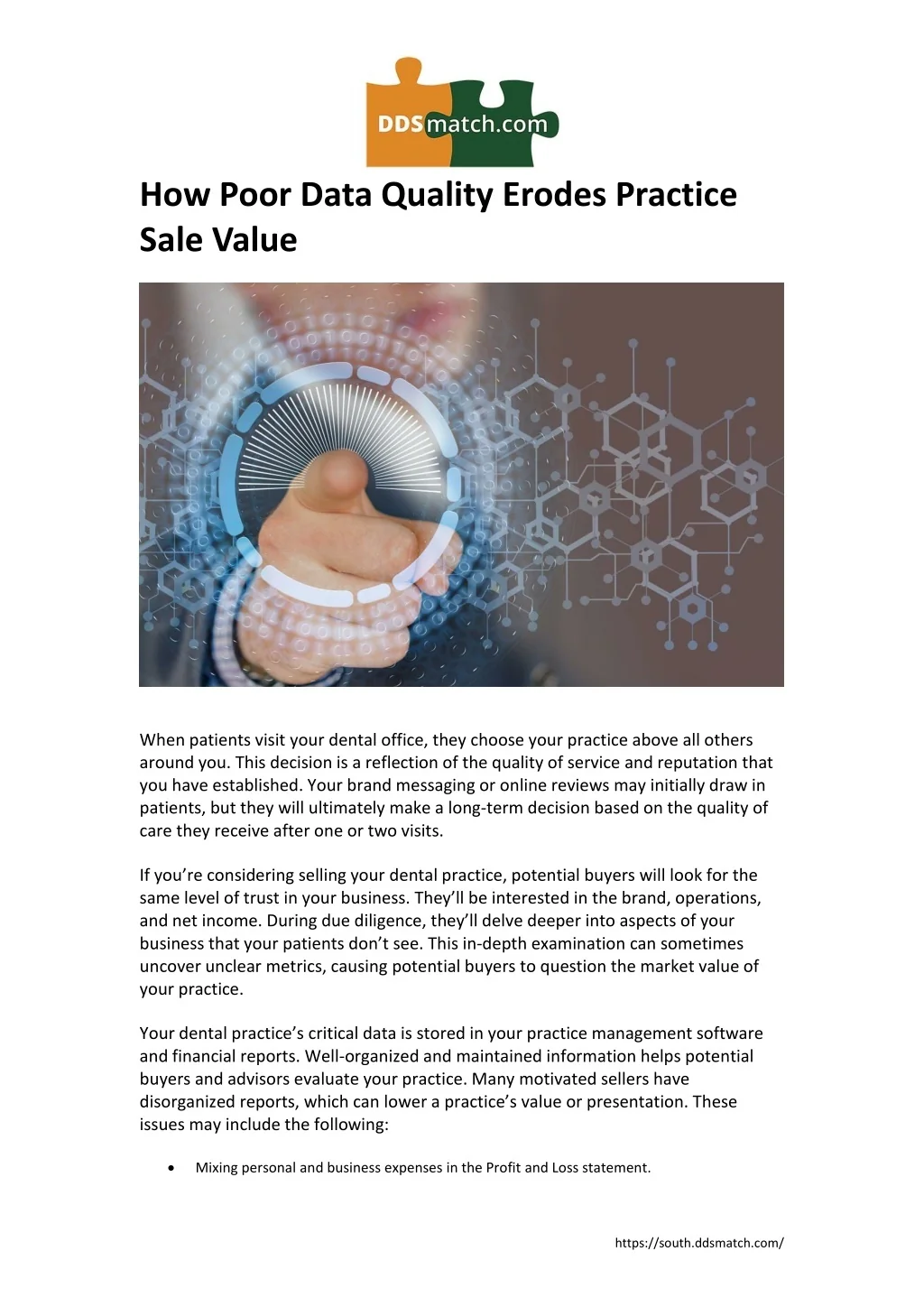 PPT - How Poor Data Quality Erodes Practice Sale Value PowerPoint ...