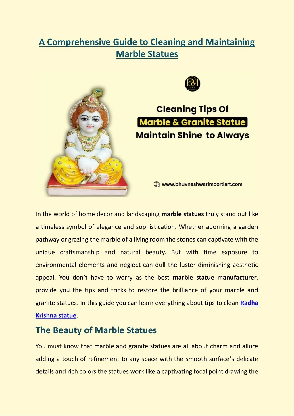 PPT - A Comprehensive Guide to Cleaning and Maintaining Marble Statues ...