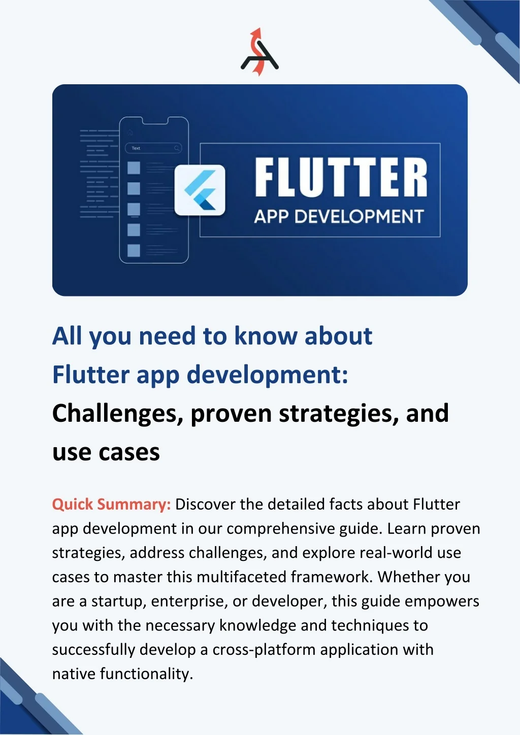 PPT - All you need to know about Flutter app development Challenges, proven strategies, and use ...