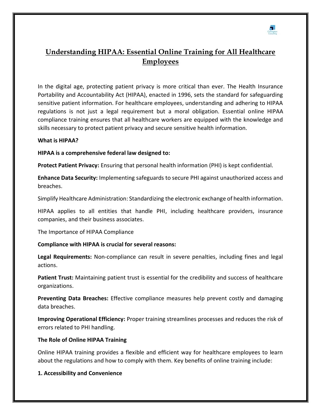 PPT - Understanding HIPAA - Essential Online Training for All Healthcare Employees PowerPoint ...