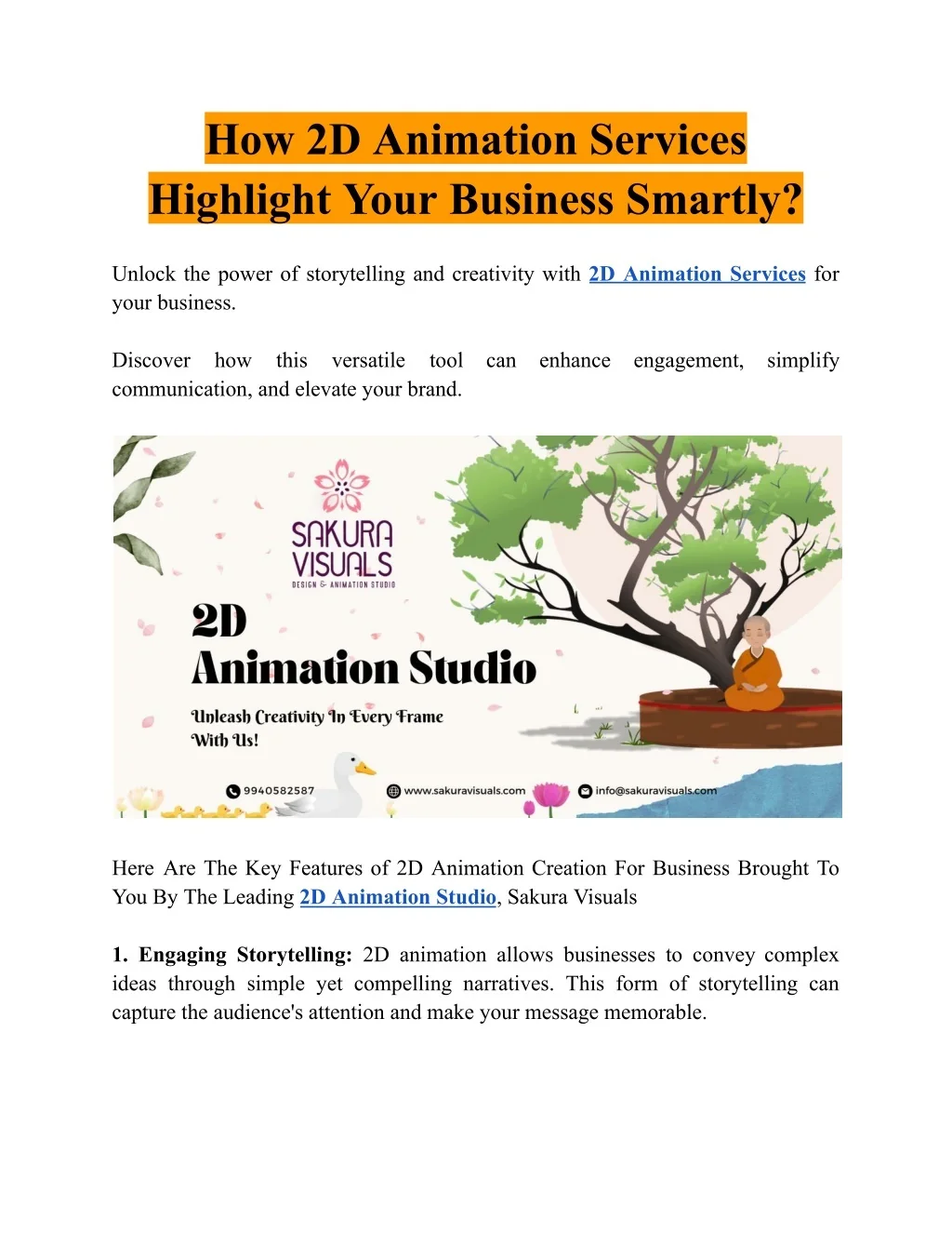 PPT - How 2D Animation Services Highlight Your Business Smartly ...
