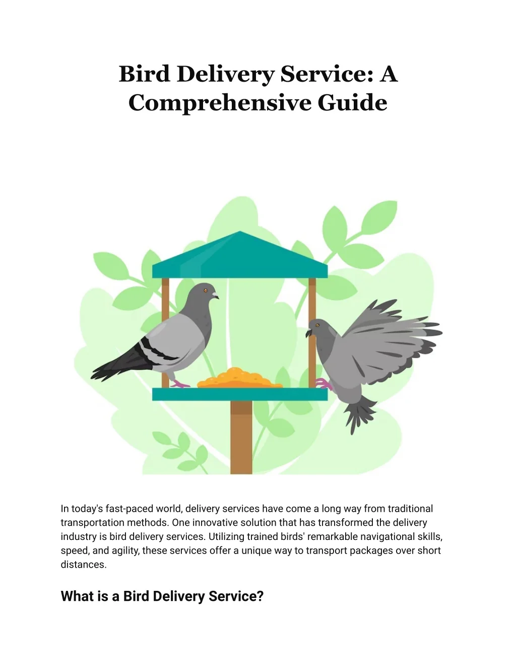 PPT - Bird Delivery Service_ A Comprehensive Guide PowerPoint ...