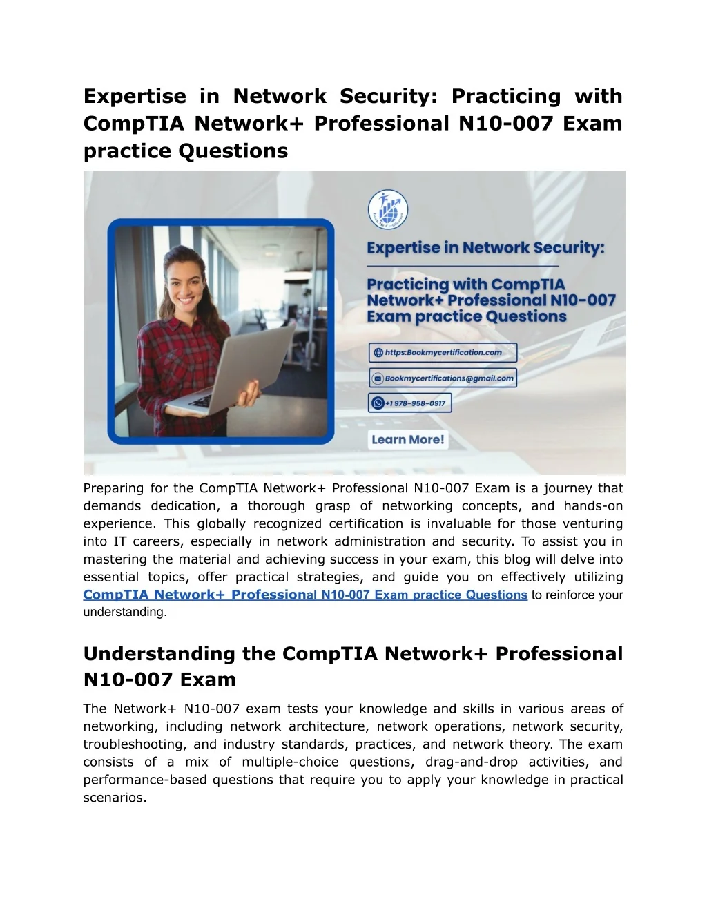 PPT - Expertise in Network Security_ Practicing with CompTIA Network Professional N10-007 Exam ...