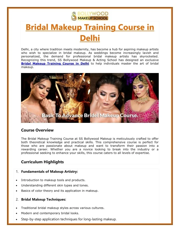 PPT - Bridal Makeup Training Course in Delhi - Top Makeup Institute ...