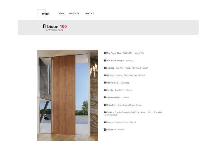 PPT - Bison- Entrance Door _ TVIINN LLC PowerPoint Presentation, free ...