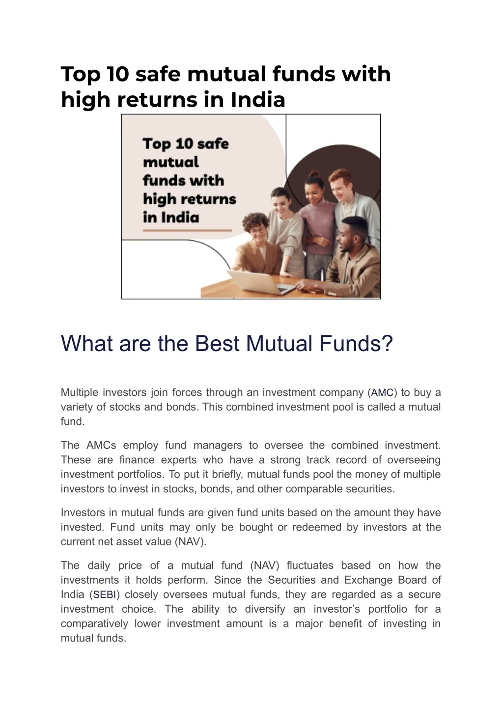 PPT - Top 10 safe mutual funds with high returns in India PowerPoint ...