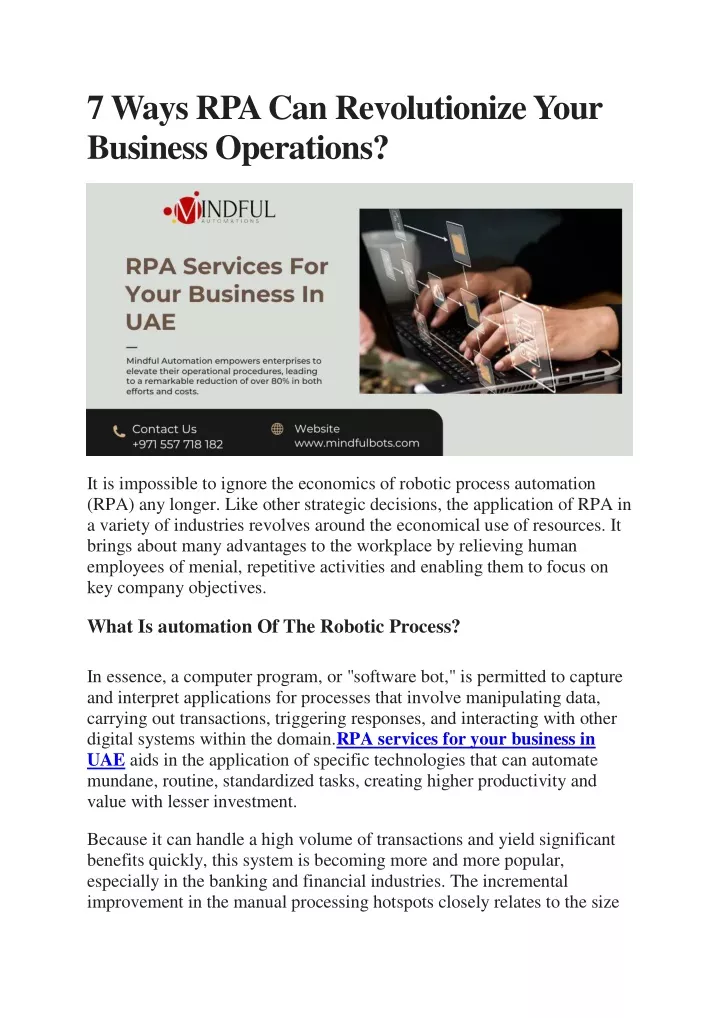 PPT - 7 Ways RPA Can Revolutionize Your Business Operations PowerPoint ... PPT - 7 Ways RPA Can Revolutionize Your Business Operations PowerPoint ...