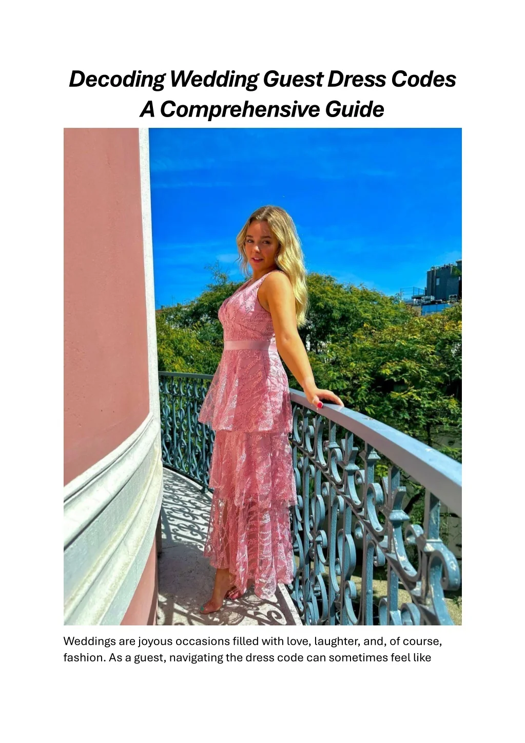 PPT - Decoding Wedding Guest Dress Codes A Comprehensive Guide ...