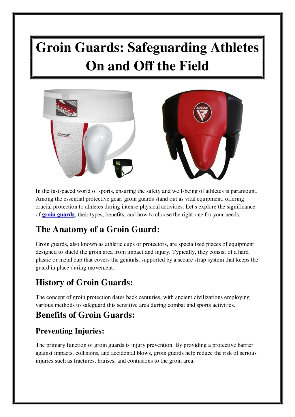 PPT - Groin Guards Safeguarding Athletes On and Off the Field ...