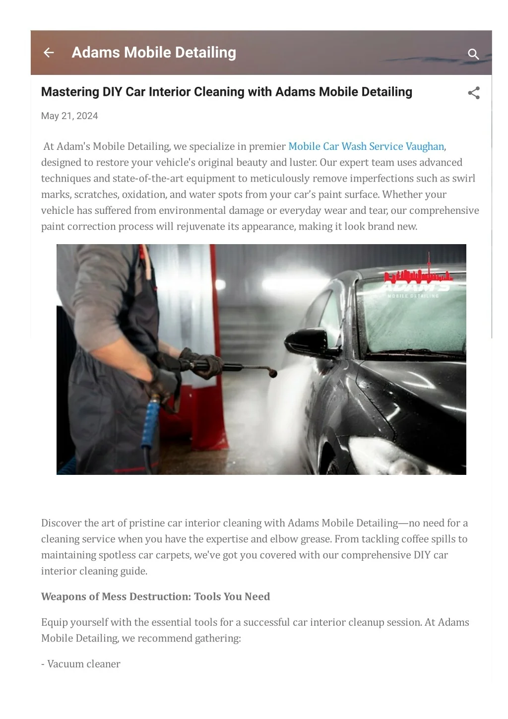 PPT - Mastering DIY Car Interior Cleaning with Adams Mobile Detailing ...