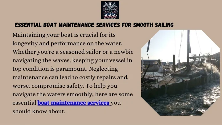 PPT - Premium Boat Maintenance Services AAA Boat Salvage PowerPoint ...
