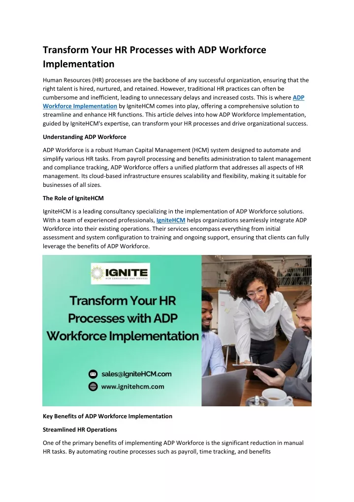 PPT - Transform Your HR Processes with ADP Workforce Implementation ... PPT - Transform Your HR Processes with ADP Workforce Implementation ...